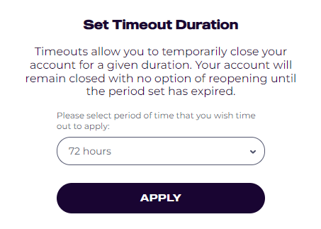 How do I set a Timeout/Cool-off period?