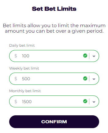 How do I set a wager/bet limit?